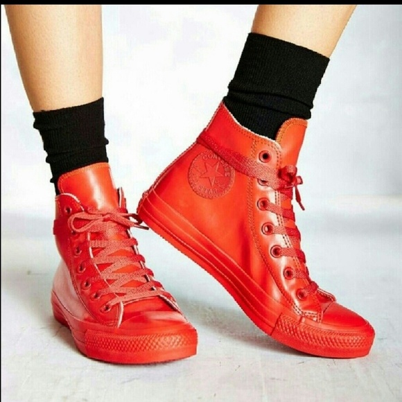 Converse | Shoes | Converse Chuck Taylor Red Rubber Shoe Boot | Poshmark